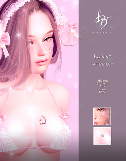 Second Life Marketplace - LB - Bunny Tattoo Set Bom